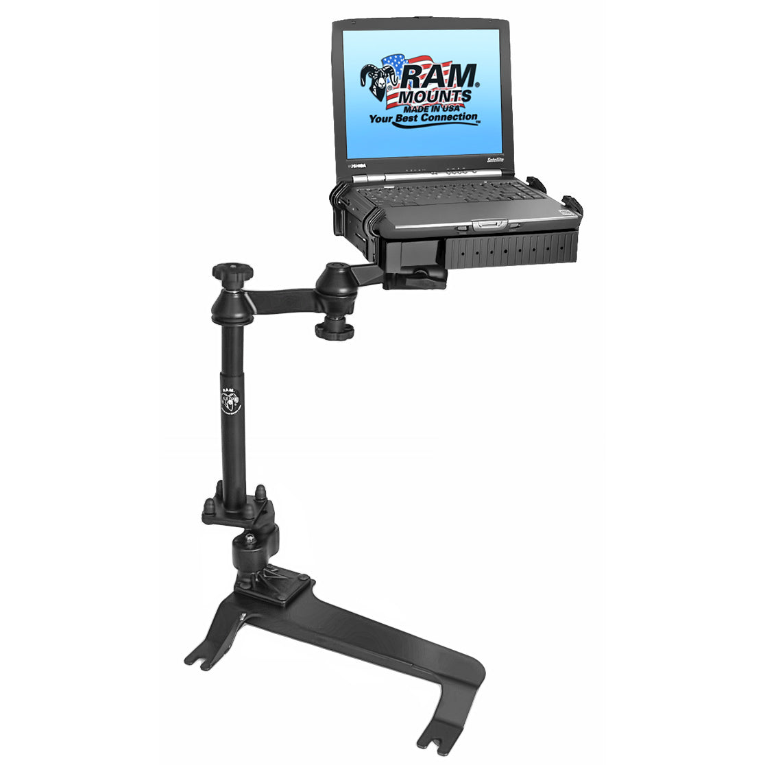 RAM® Laptop Mount with Adjust-A-Pole™ for '00-06 Chevy Trucks + More ...